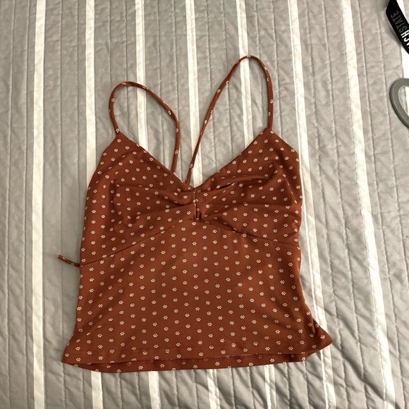 Tops | Copper Color Crossover Top | Poshmark